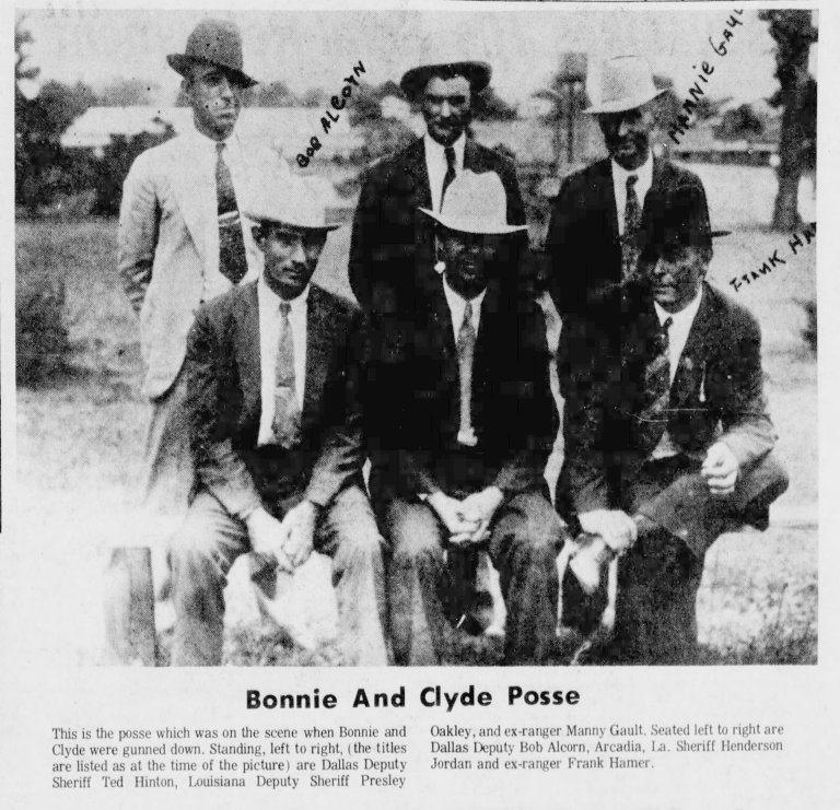 Bonnie and Clyde Posse: Hinton, Oakley, Alcorn and Jordan – Texas ...